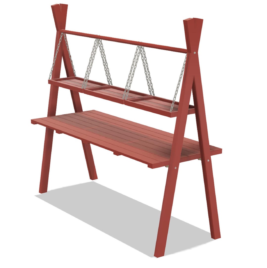 Minimalist Industrial A-frame Display Table Woodworking Plans ...