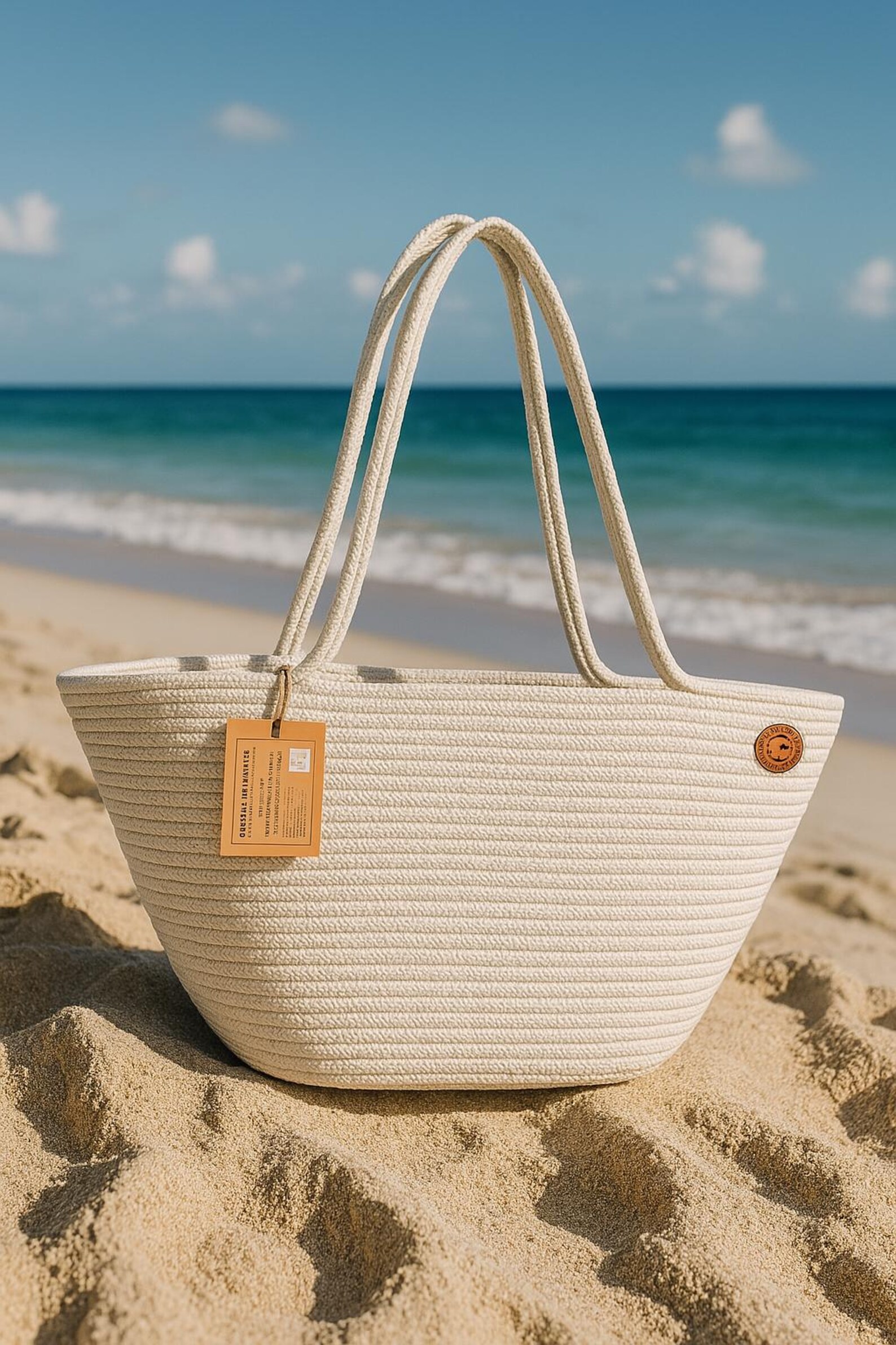 Elegant Jute Beach Tote – Handmade Eco Bag for Women – Summer Shoulder ...