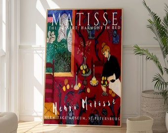 Matisse Harmony in Red Beautiful Art Print Gift for - Etsy
