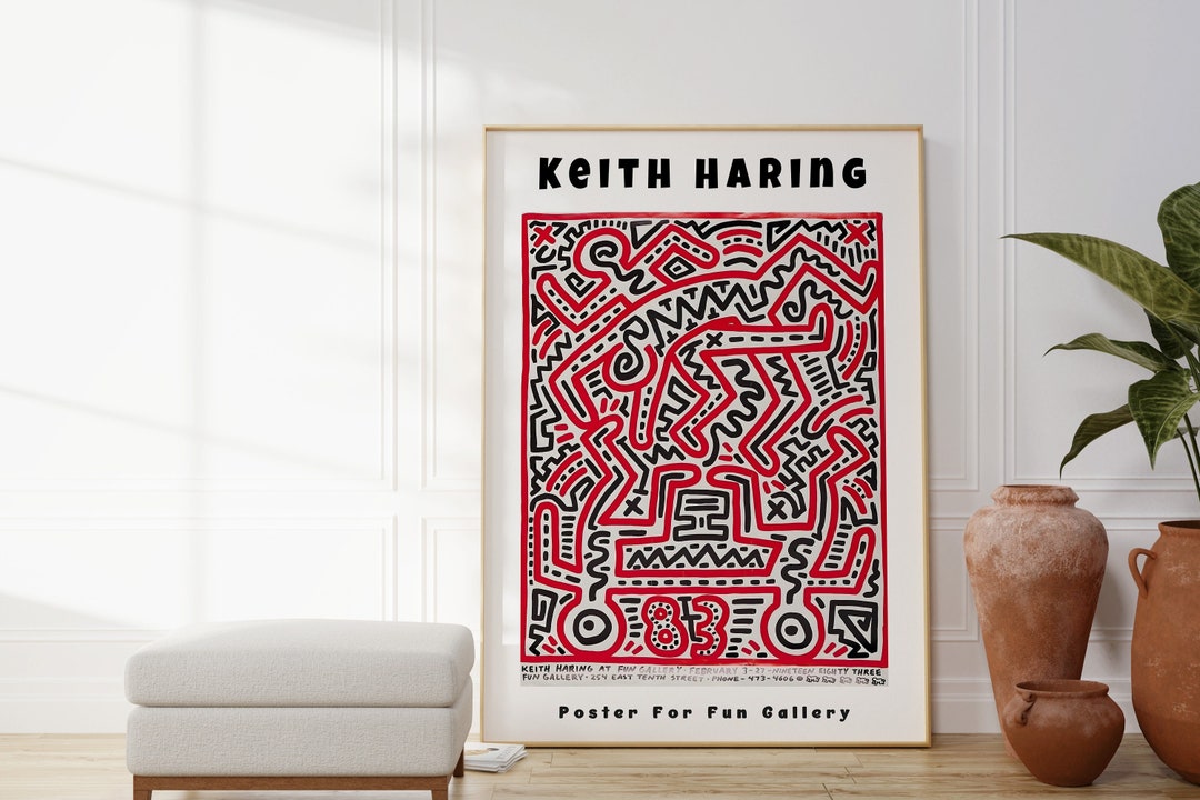Keith Haring Gallery Wall Art Print, Pop Art Poster, Street Graffiti ...