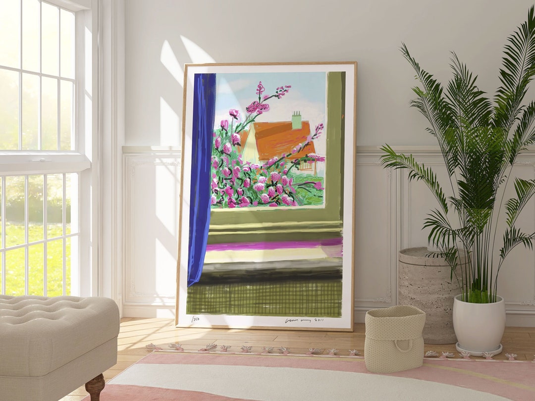 David Hockney Window View Print, Landscape Art Poster, Modern ...