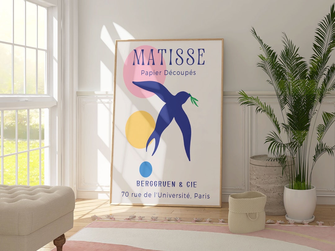 Henri Matisse Blue Bird Print, Animal Poster, Living Room Wall Art ...