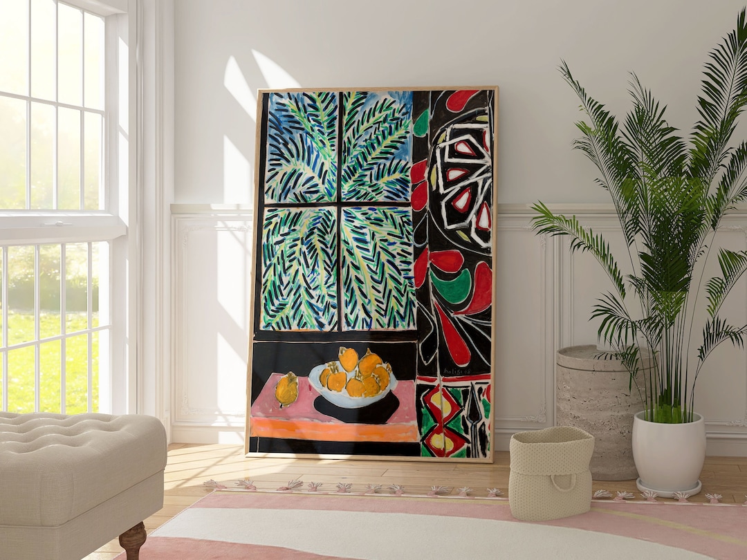 Henri Matisse Interior With Egyptian Curtain Print, Modern, Minimalist ...