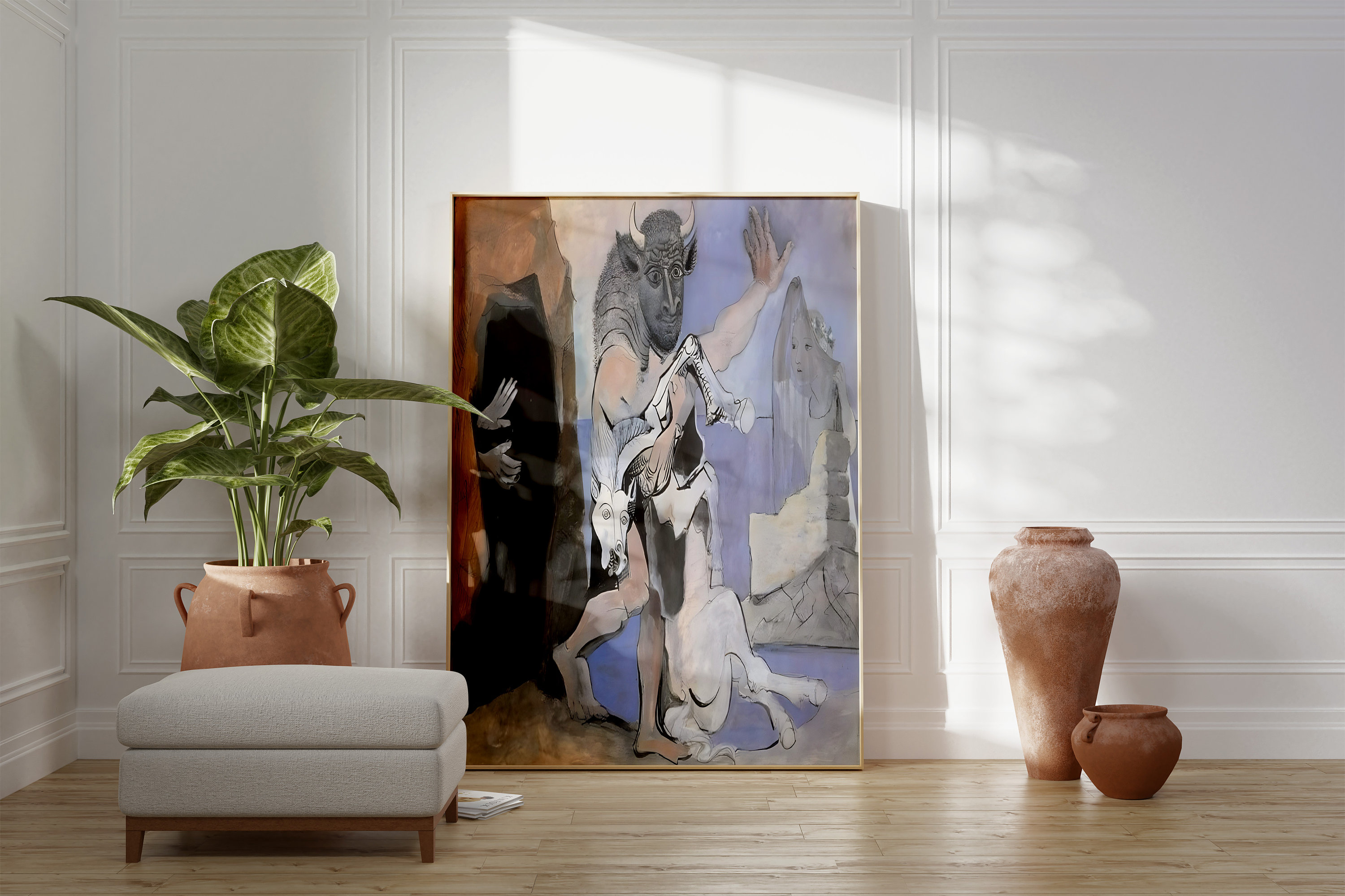 Picasso Minotaur and Dead Horse Painting Abstract Wall Art - Etsy
