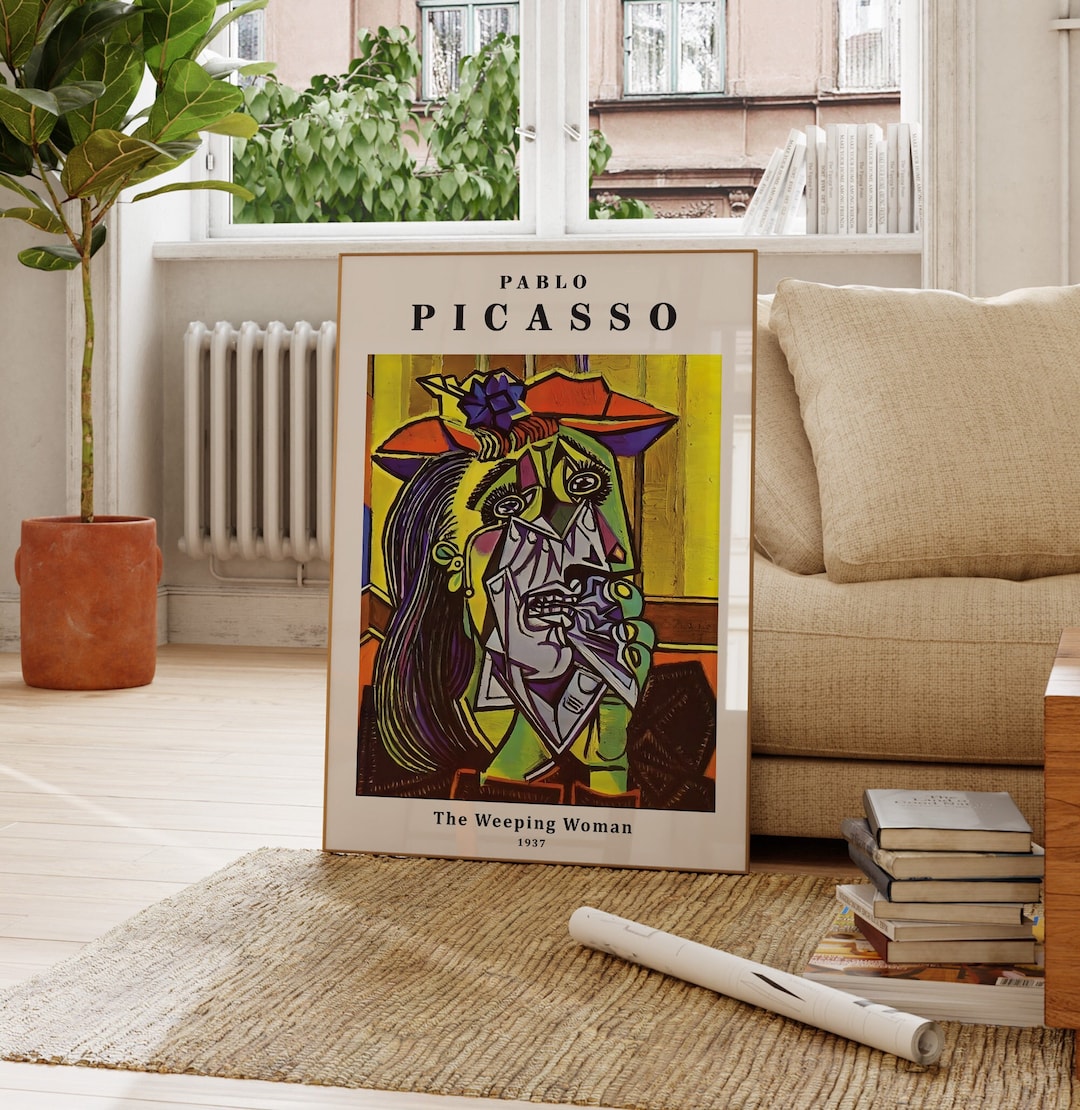 Pablo Picasso Weeping Woman 1937 Print, Colourful Abstract Artwork ...