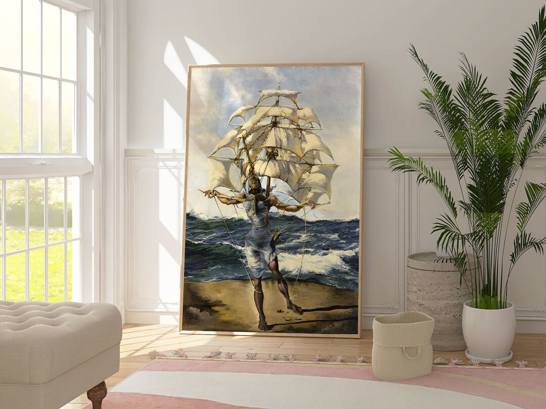 The Ship Salvador Dali Original Painting Print, Contemporary Abstract ...