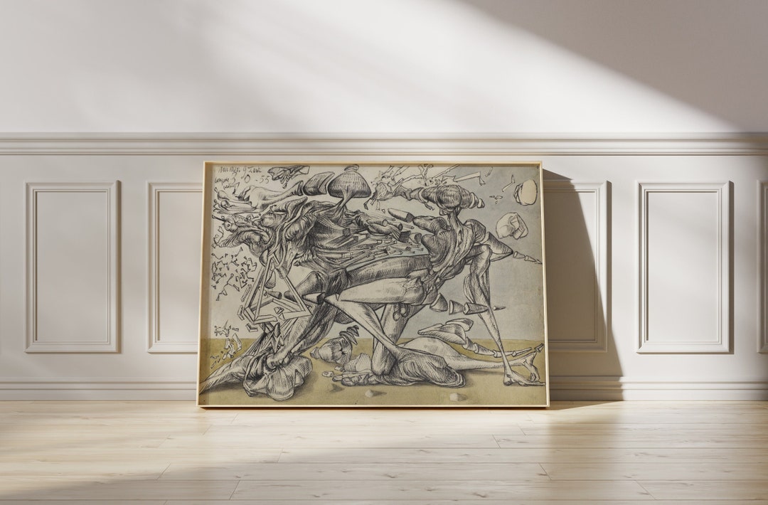 Salvador Dali Combat Print, Abstract Art Poster, Modern Surrealism ...