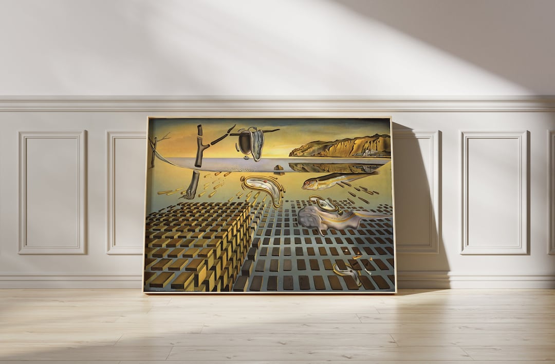 Salvador Dali Melting Clocks Poster, Contemporary Abstract Wall Art ...