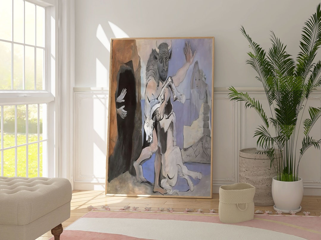 Picasso Minotaur and Dead Horse Painting Abstract Wall Art - Etsy
