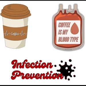 12 Infection Prevention Stickers, Medical Humor Stickers, Hospital ...