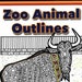 ZOO ANIMAL OUTLINES- Part of the Arty Animal Outlines Series - Etsy Canada