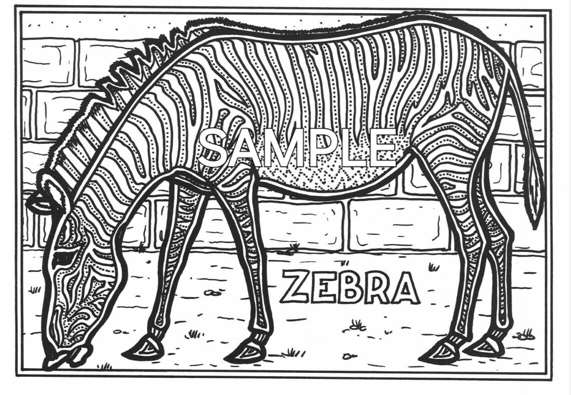 ZOO ANIMAL OUTLINES- Part of the Arty Animal Outlines Series - Etsy Canada