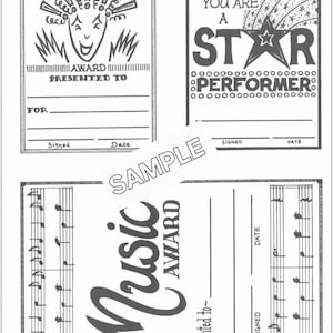 Printable Achievement Awards: Hand-drawn Certificates (digital Download ...