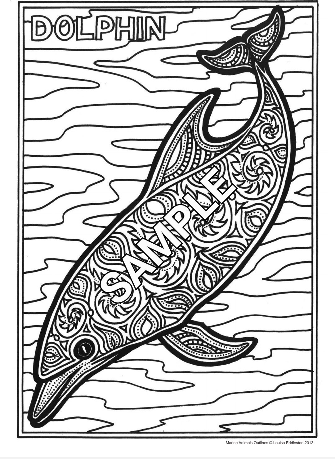 Marine Animal Outlines- a Colouring in Book - Etsy
