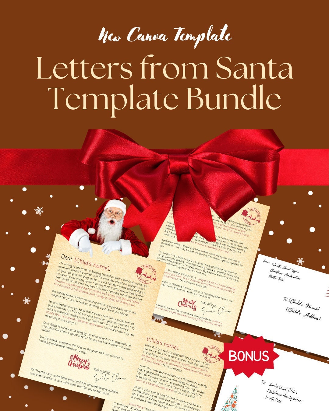 Letters From Santa Bundle for 3 Children, or Multiple Correspondences ...