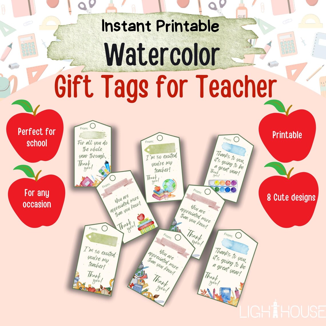 First Day of School Teacher Gift Tag From Student, Printable Back to ...