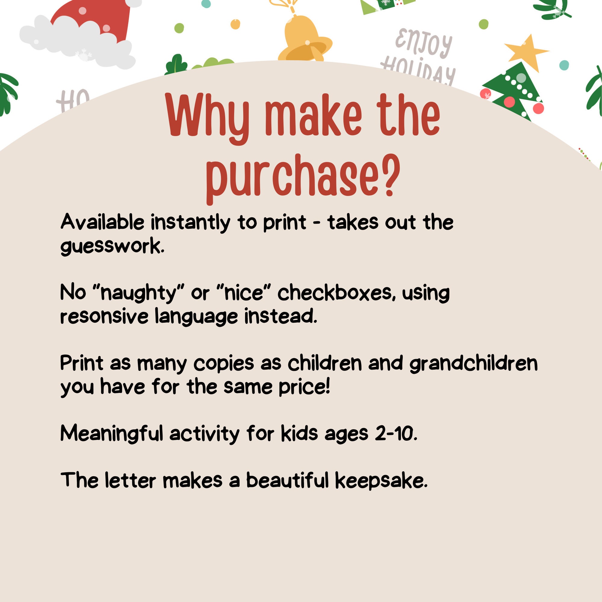 Printable Interactive Letter to Santa - Keepsake for Kids - Etsy