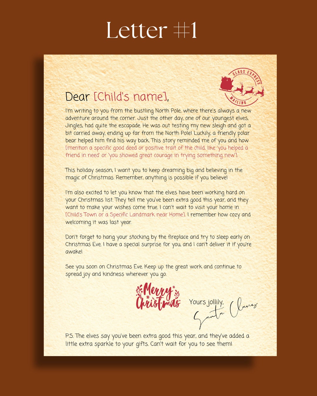 Letters From Santa Bundle for 3 Children, or Multiple Correspondences ...