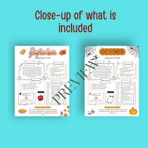 Editable Monthly Newsletter Template for Teachers - Canva, Easy-to-use ...