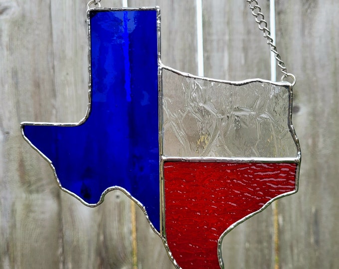 Texas Flag Stained Glass Suncatcher - Etsy