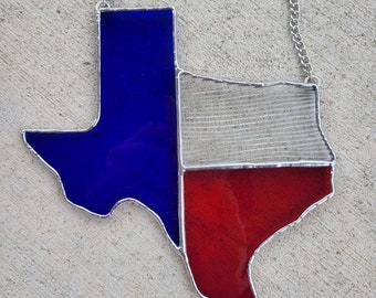 Beveled Texas Flag Stained Glass Panel, Texas Decor, Lone Star State ...