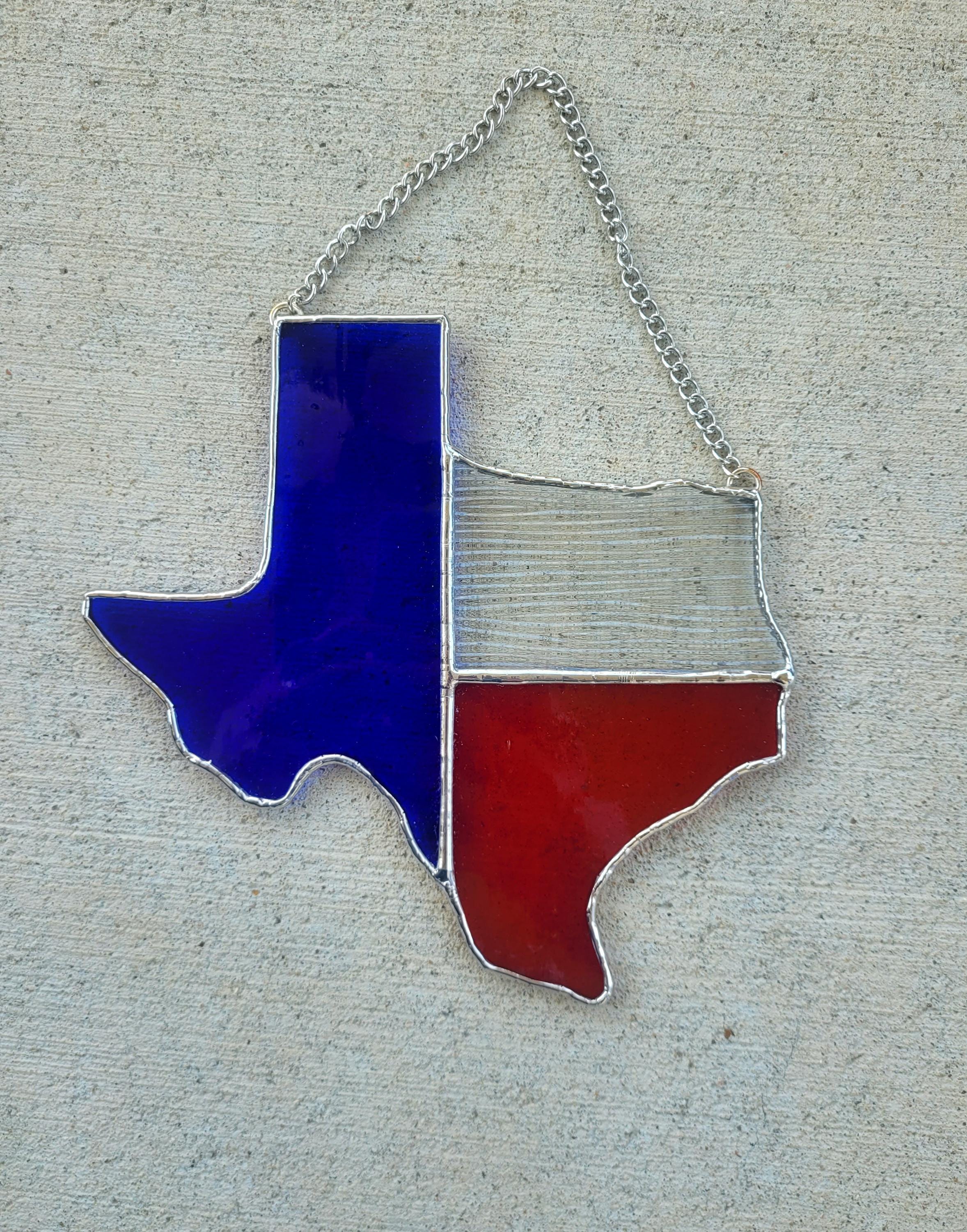 Texas Flag Stained Glass Suncatcher - Etsy