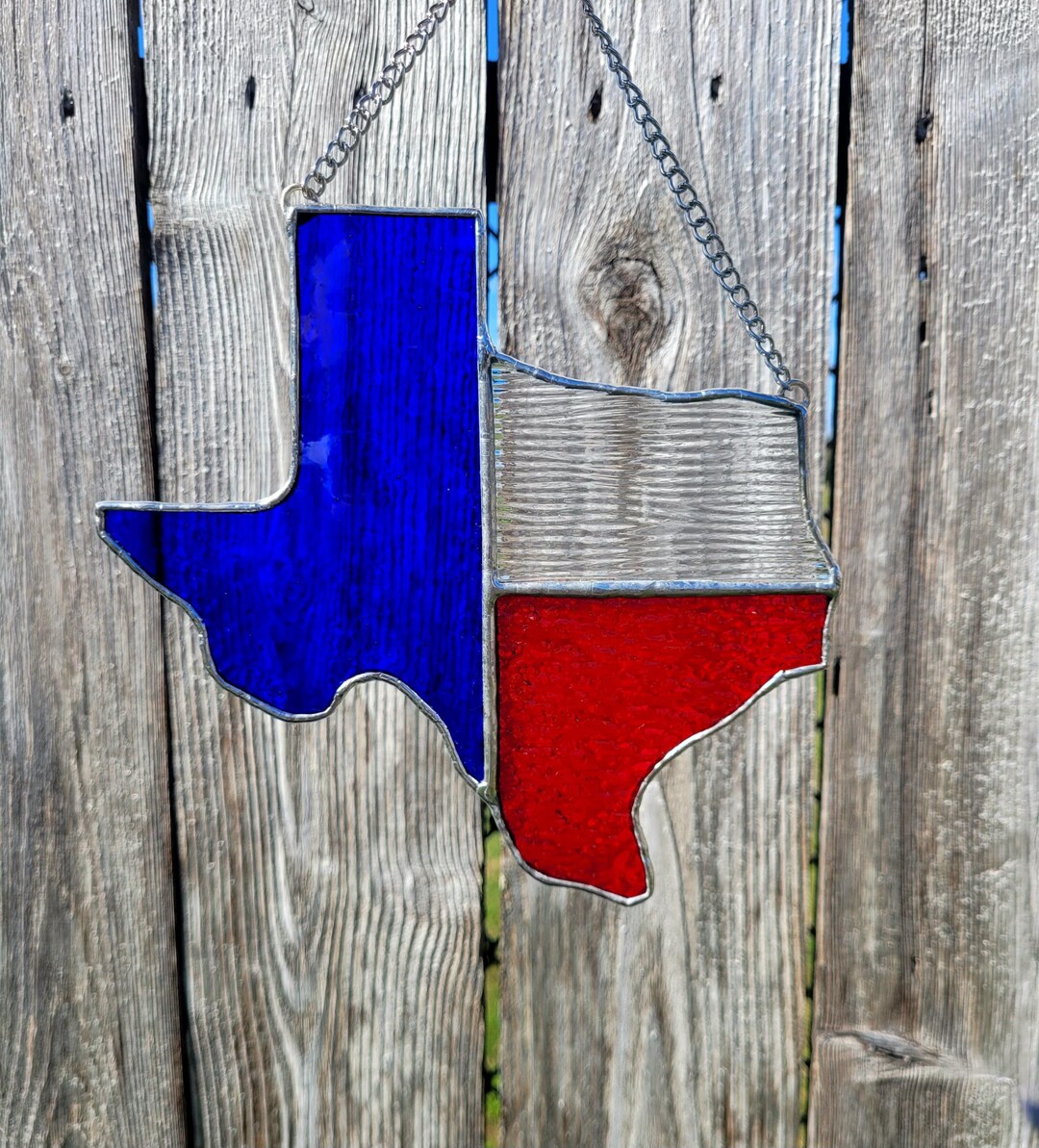 Texas Flag Stained Glass Suncatcher - Etsy