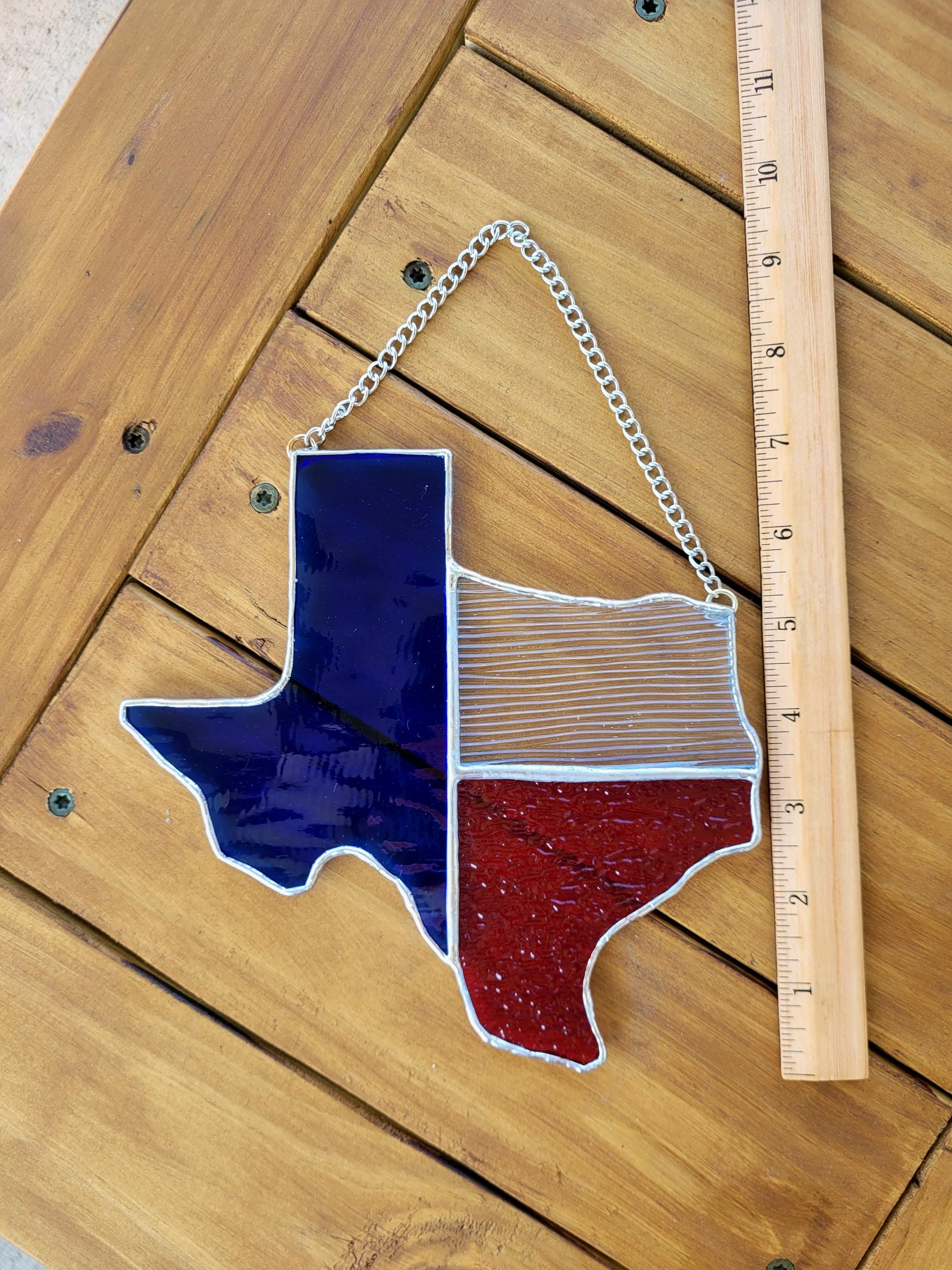 Texas Flag Stained Glass Suncatcher - Etsy