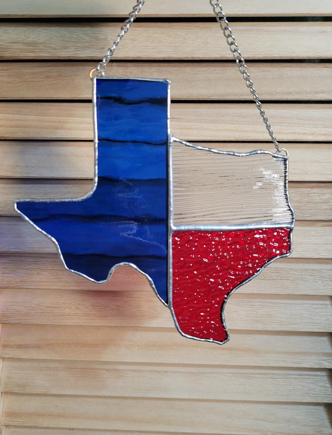 Texas Flag Stained Glass Suncatcher - Etsy