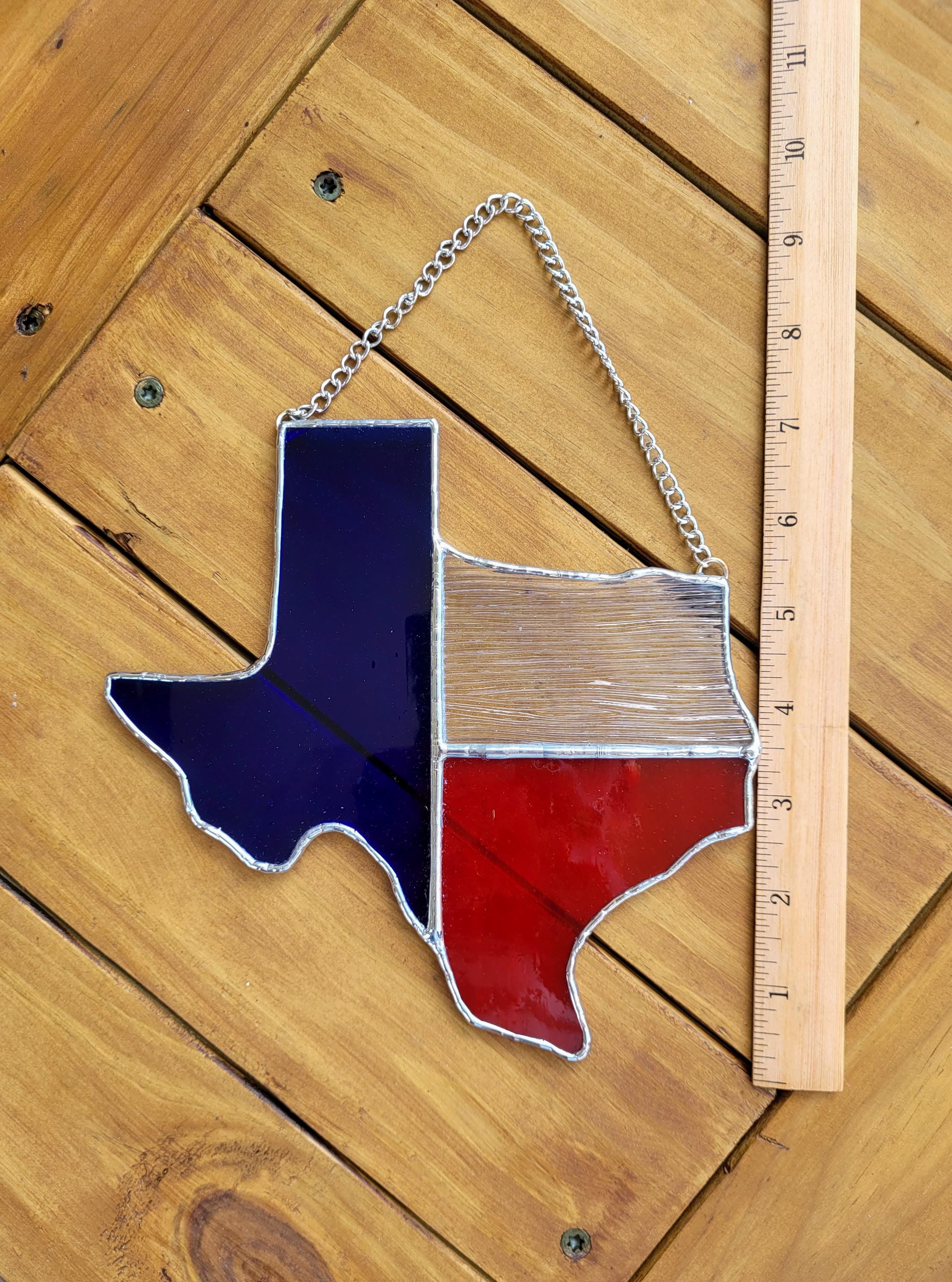 Texas Flag Stained Glass Suncatcher - Etsy