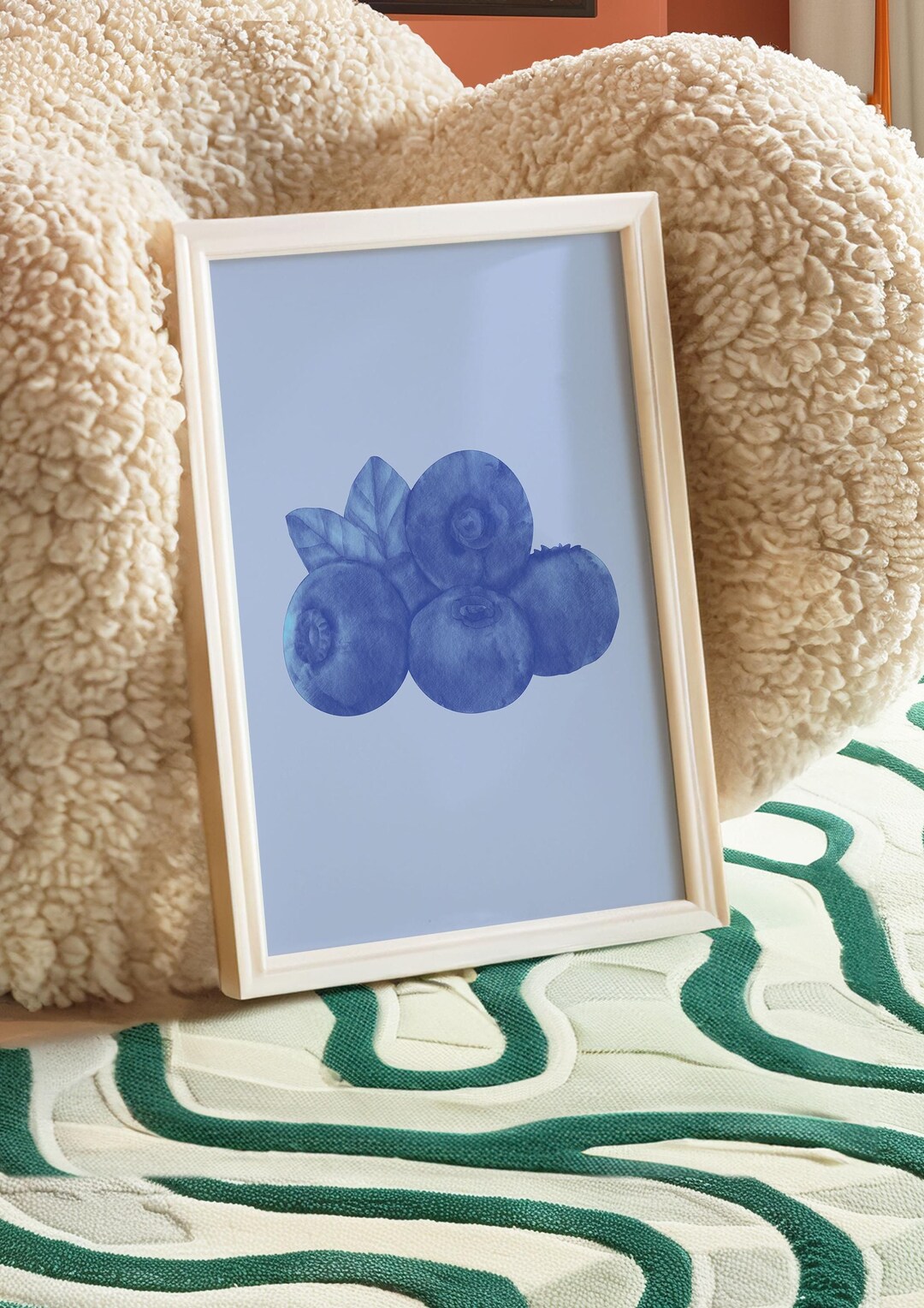 Blueberry Kitchen Nursery Kids Pastel Blue Purple Vibrant Colourful ...
