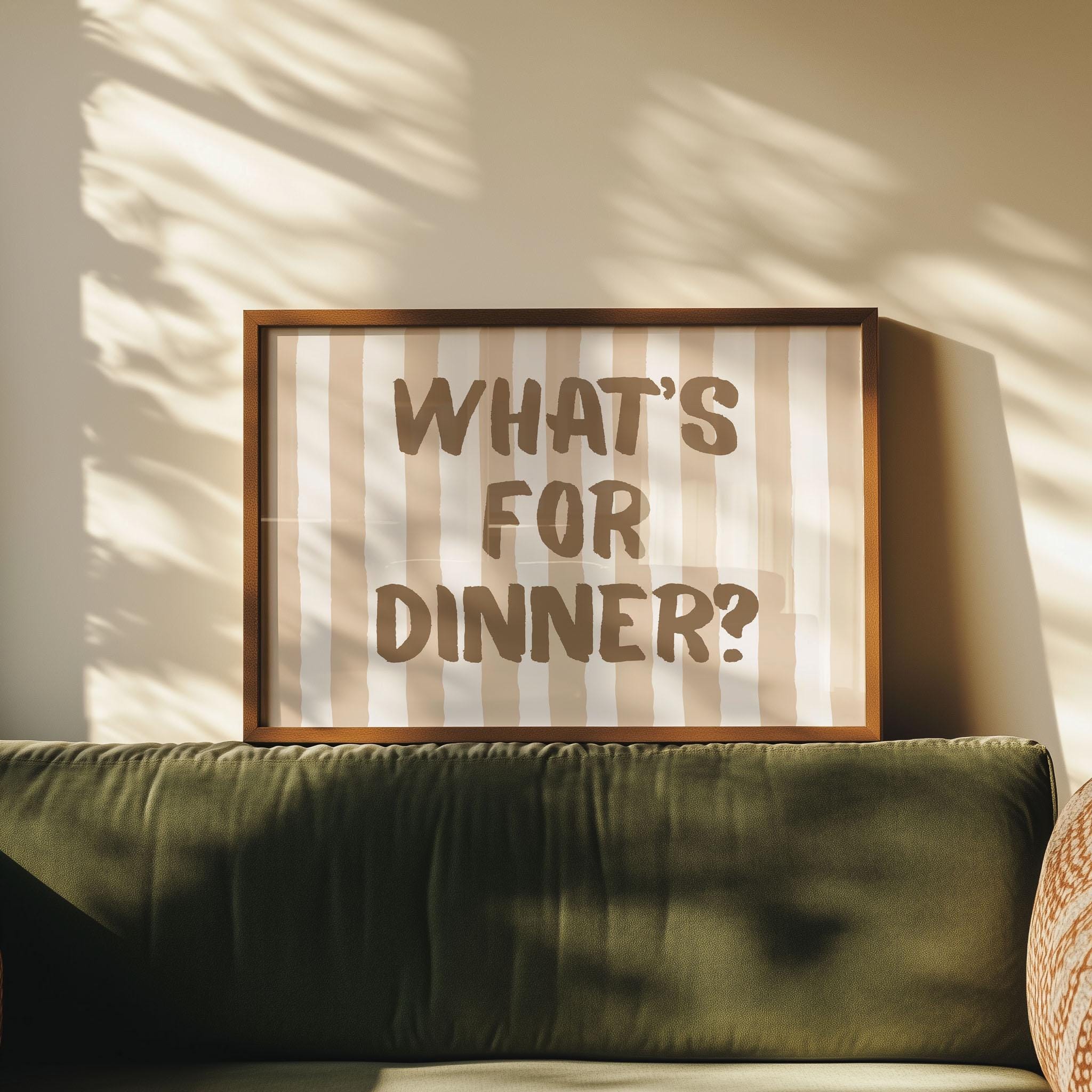 Physical Poster - What's for Dinner? - Stripe Horizontal Landscape Art ...