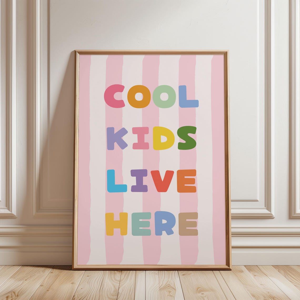 Physical Poster - Cool Kids Live Here Poster - Funny Pink Colourful ...
