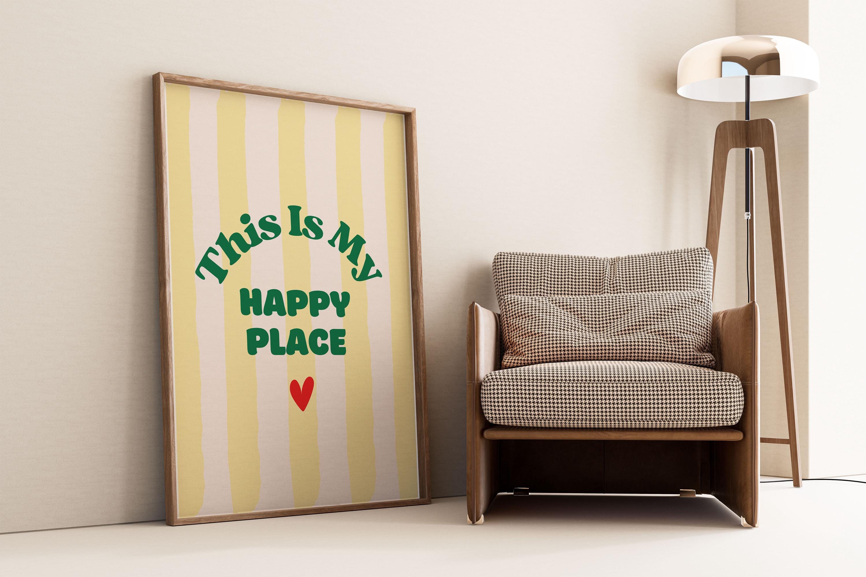 Physical Poster - This is My Happy Place - Yellow Green Red Heart Shape ...