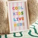 Physical Poster - Cool Kids Live Here Poster - Funny Pink Colourful ...
