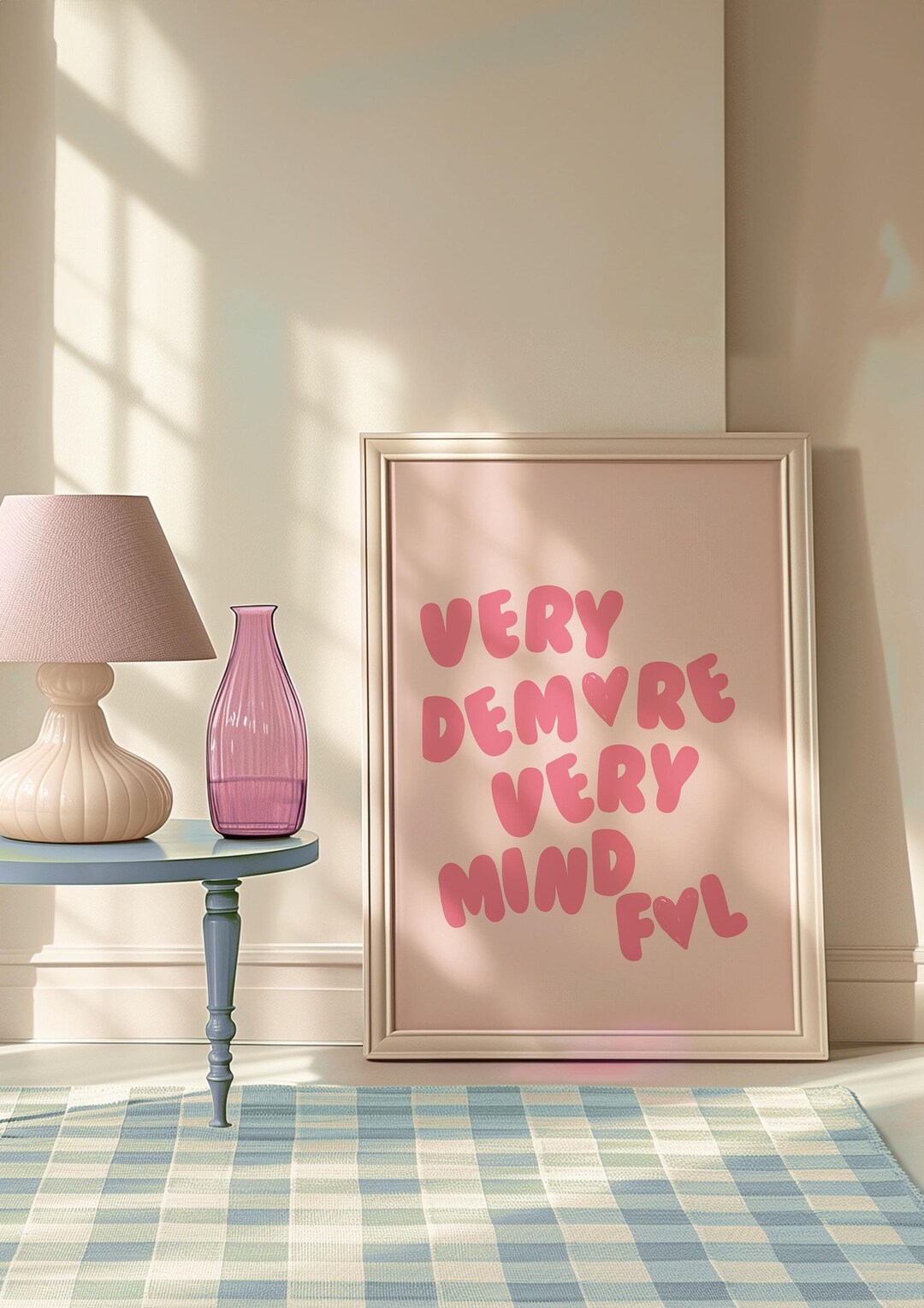 Very Demure Very Mindful Digital Print Wall Art | Trendy Quote Poster ...