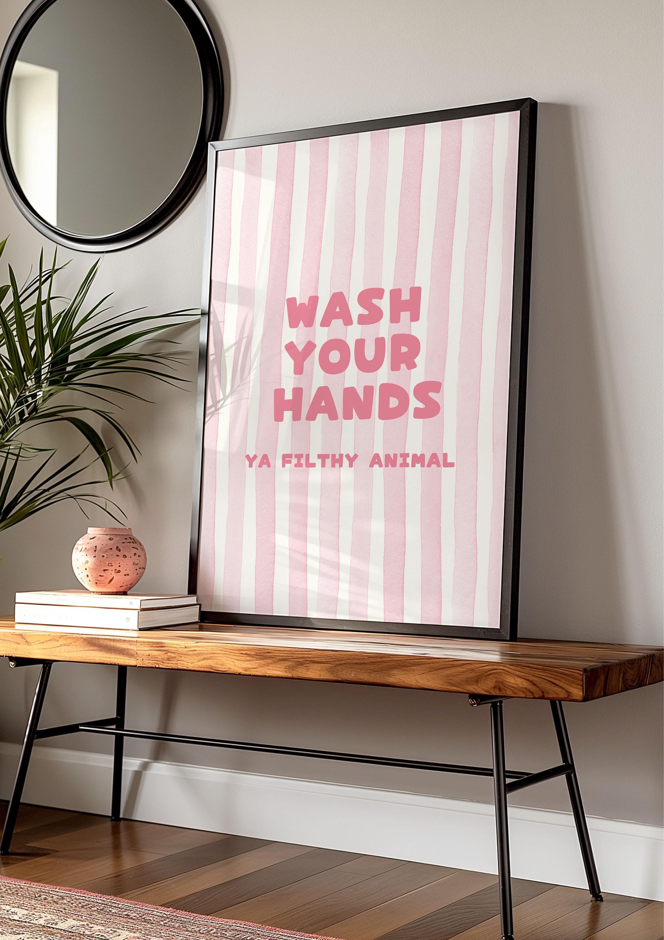 Physical Poster - Wash Your Hands Ya Filthy Animal Funny Bathroom ...