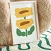 Physical Poster - Cute Yellow Green Flower Nursery Wall Art , Hand ...