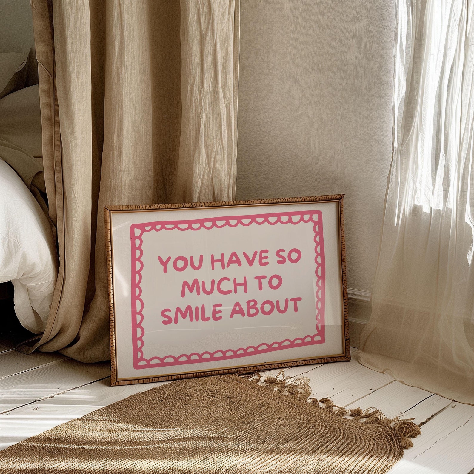 Landscape Horizontal You Have so Much to Smile About Print | Pink ...