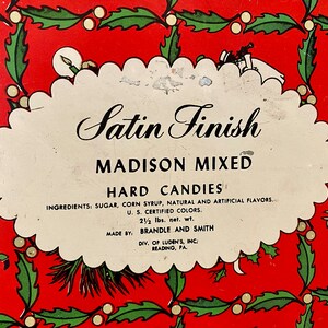 Vintage SATIN FINISH Madison Mixed Hard Candies Made by Ludens Inc ...
