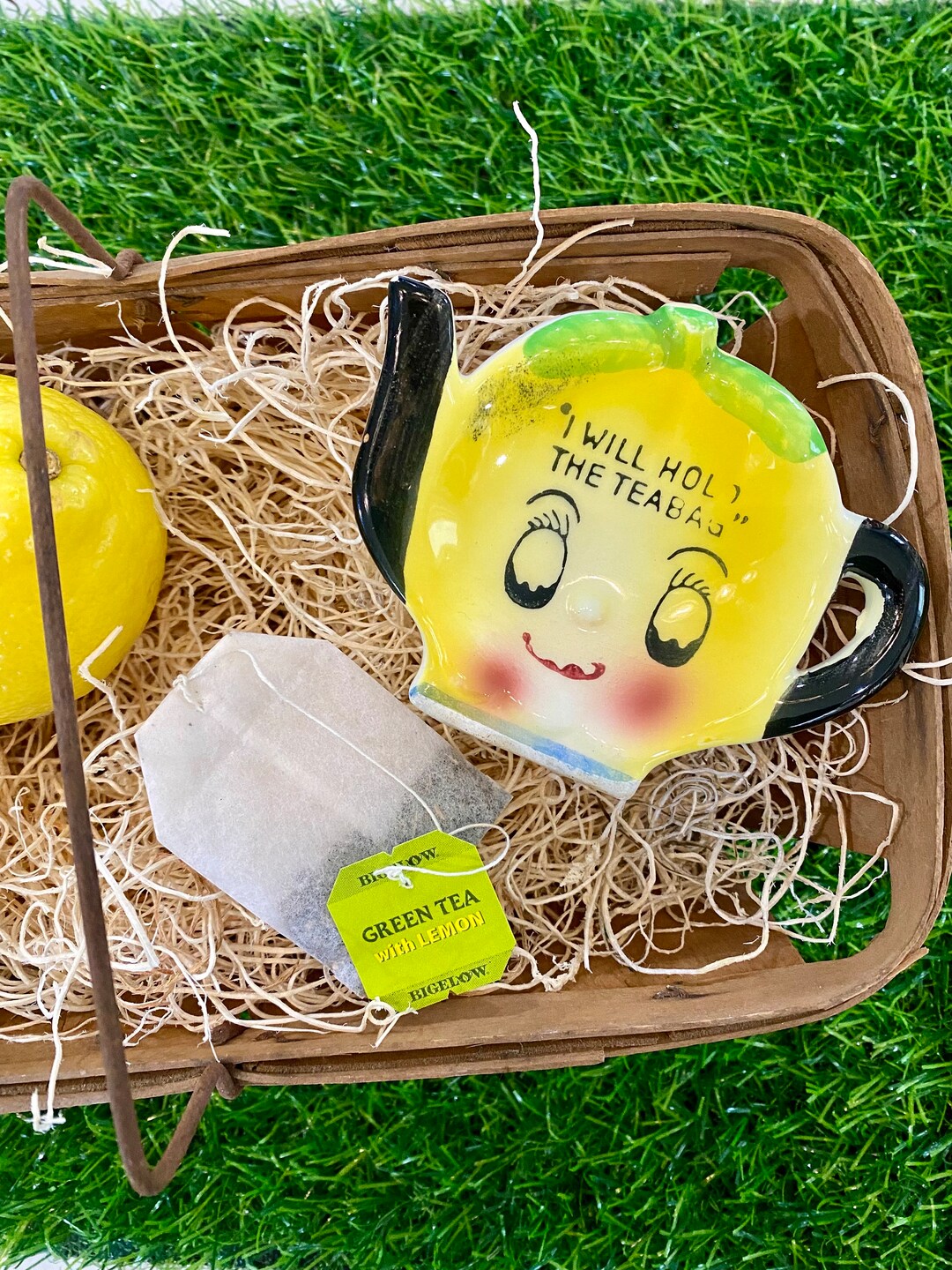 Vintage JAPAN i Will Hold the Teabag Tea Pot Lemon Shaped ...