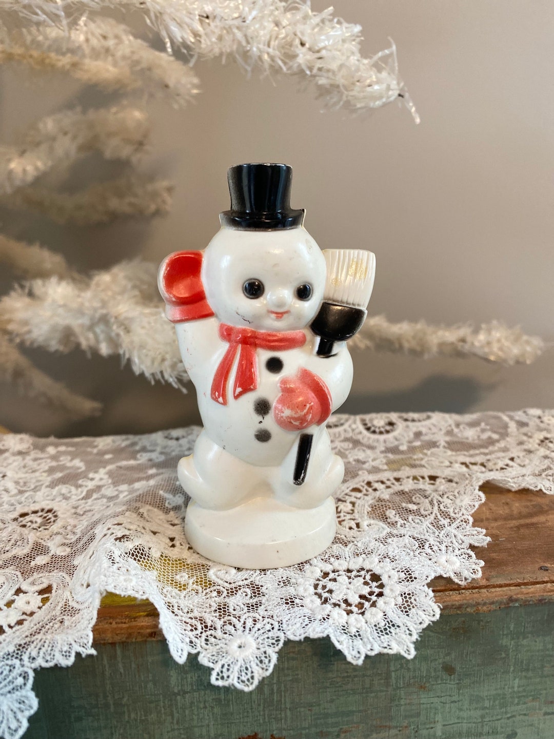Vintage 3.75 Rosbro Plastic Frosty the Snowman Figurine 1950s MCM ...