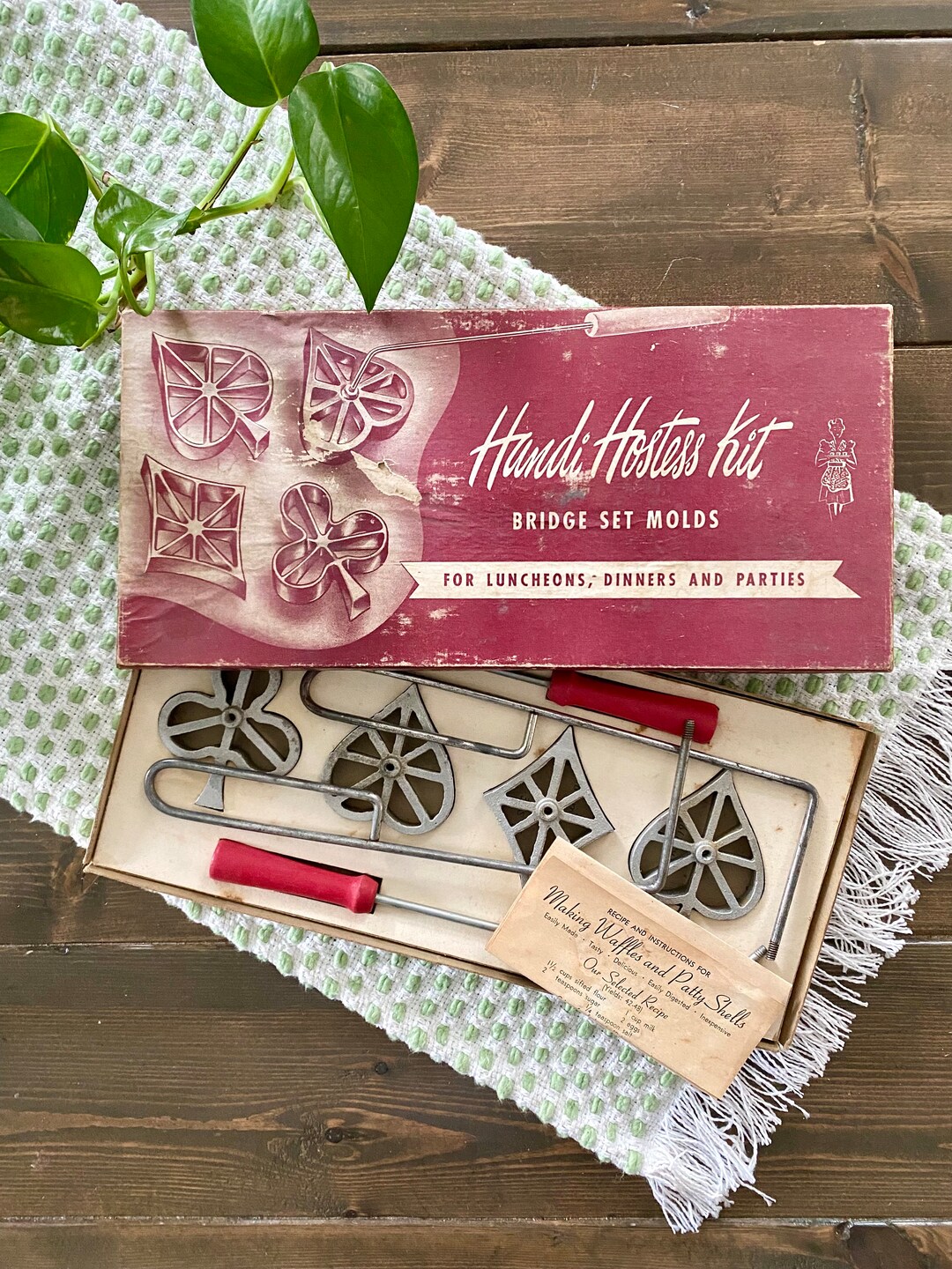 Vintage HANDI HOSTESS KIT Bridge Set Molds | A Bonley Product | Waffle ...