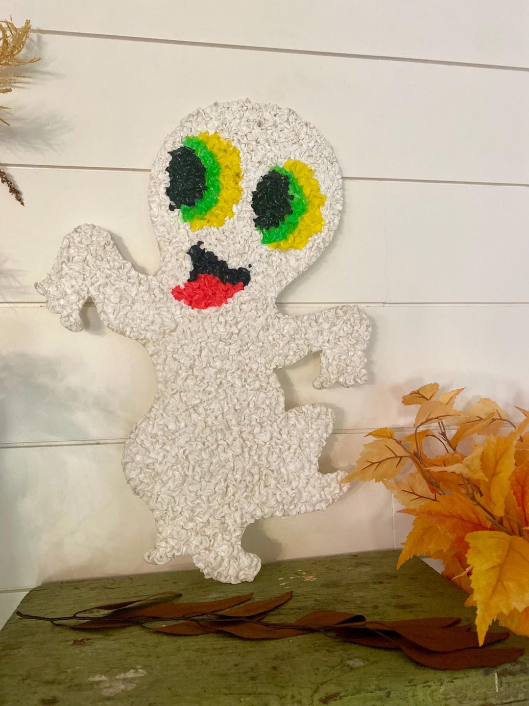 Vintage Melted Plastic Popcorn Halloween GHOST | Vintage Door ...