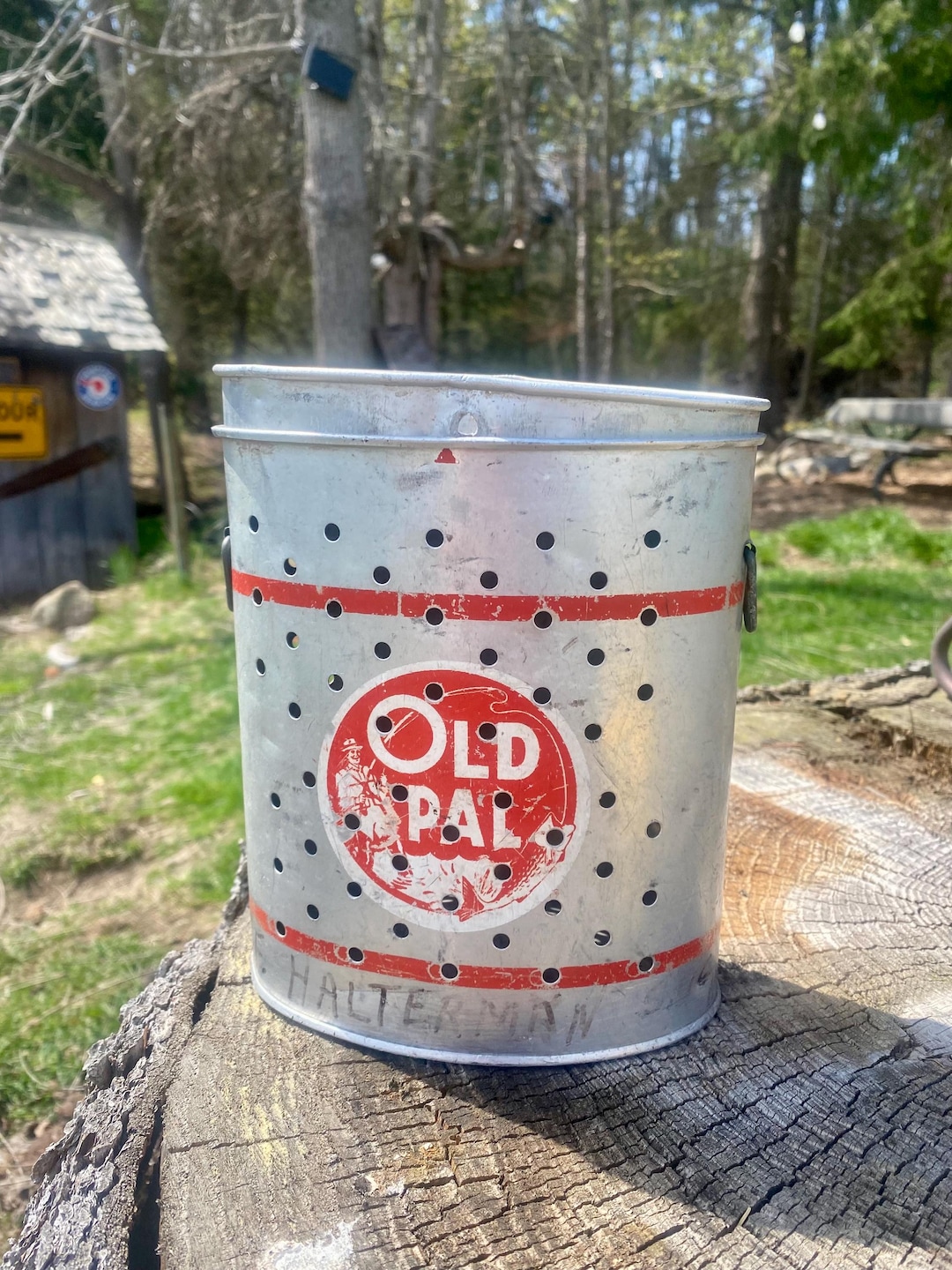 Vintage OLD PAL Oval Minnow Aluminum Can With Holes | Fishing Wading ...