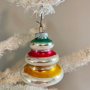 Vintage 1950's SHINY BRITE Atomic Bell Tree Shaped Silvered Blown Glass ...