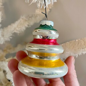 Vintage 1950's SHINY BRITE Atomic Bell Tree Shaped Silvered Blown Glass ...