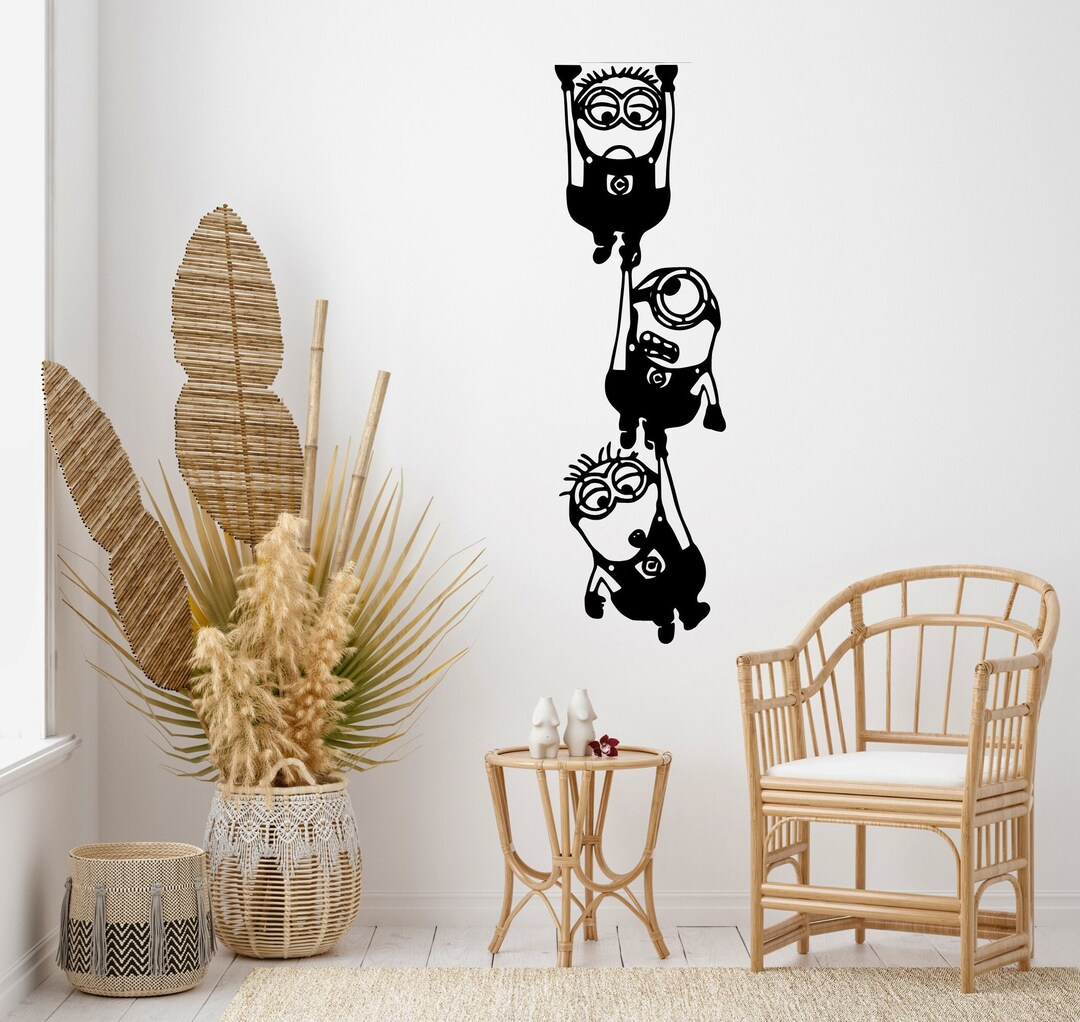 Minions Metal Wallpaper Decal, Pixar Movie Vinyl, Wall Decoration Kid's ...