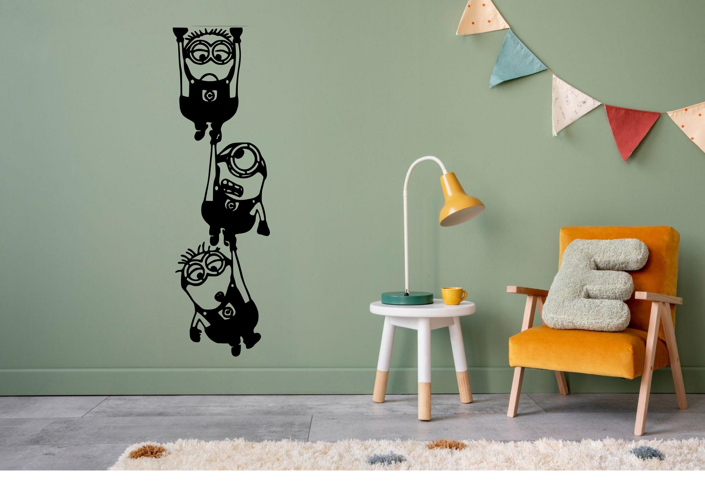 Minions Metal Wallpaper Decal, Pixar Movie Vinyl, Wall Decoration Kid's ...