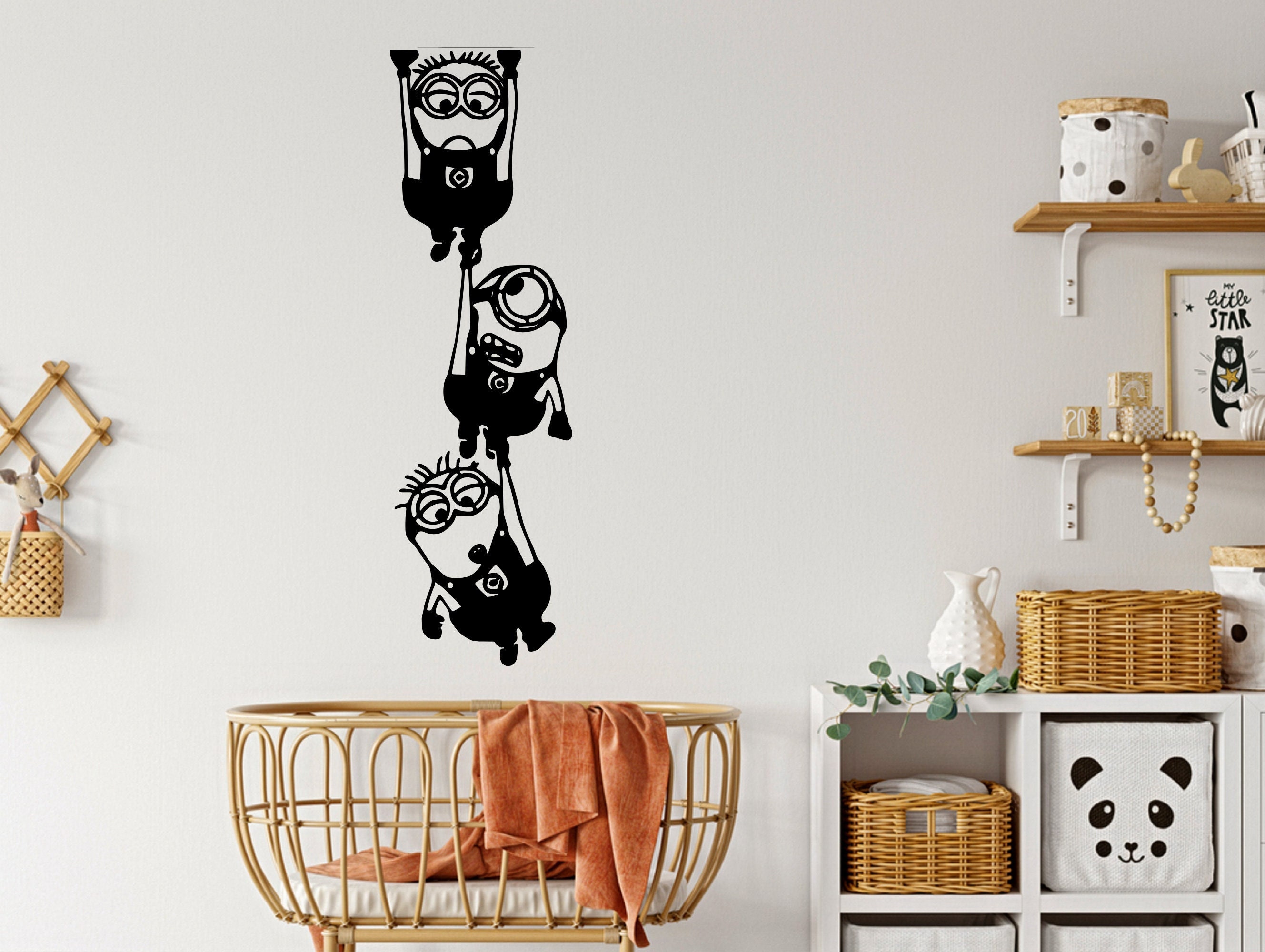 Minions Metal Wallpaper Decal, Pixar Movie Vinyl, Wall Decoration Kid's ...